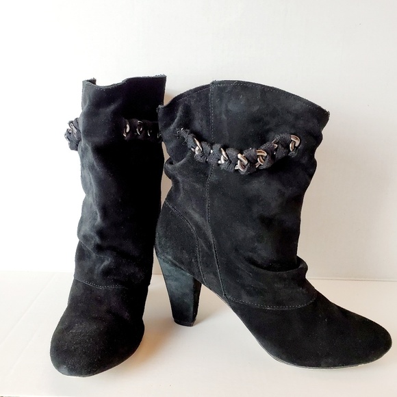 Cosmopolitan | Shoes | Cosmopolitan Suede Heel Boots Booties Sz 85 ...
